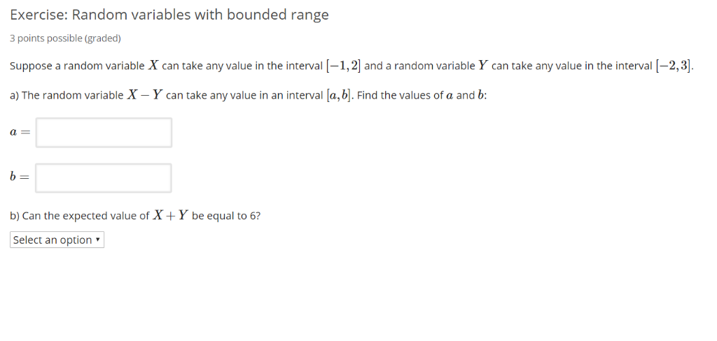 Solved Exercise: Random variables with bounded range points | Chegg.com