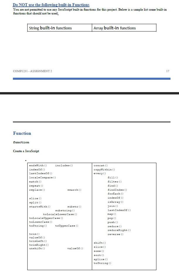 Solved Function function Create a JavaScript : Function 8A: | Chegg.com