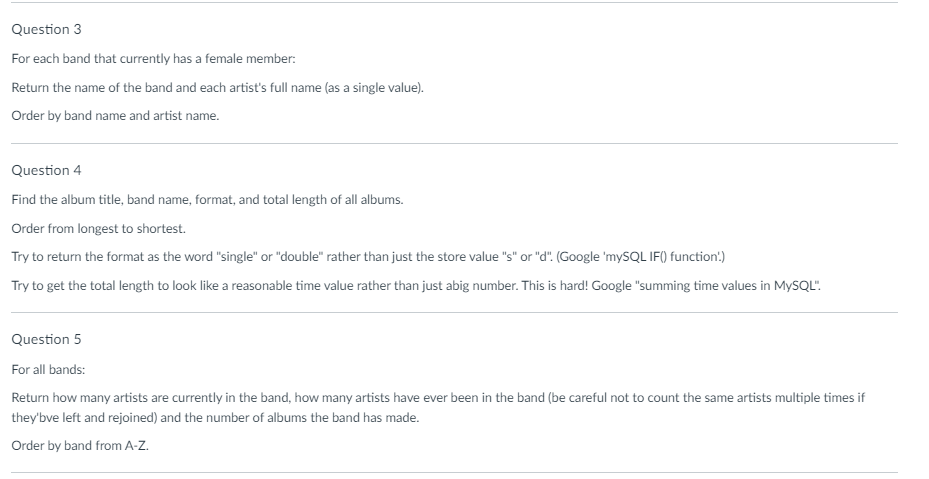 Solved 1. Download this script: assignment8.sql 2. IMPORTANT | Chegg.com