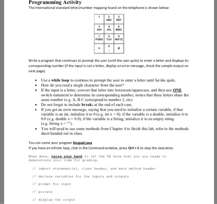 Solved Programming Activity The international standard | Chegg.com