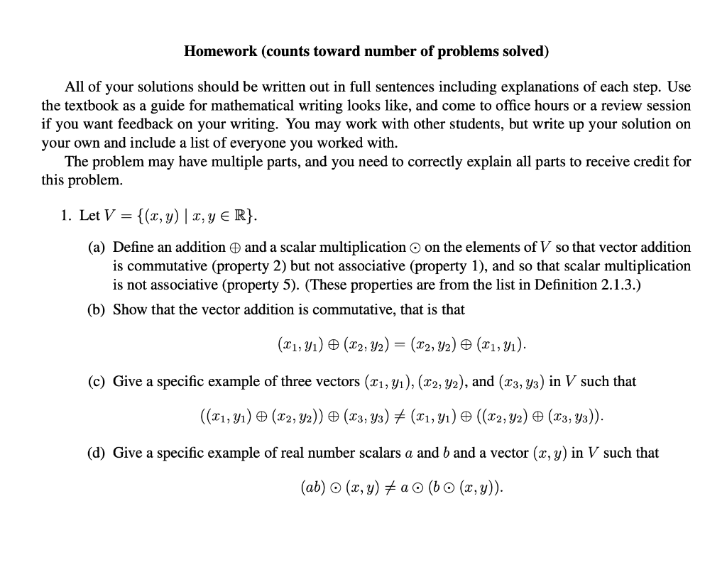 Solved Homework (counts toward number of problems solved) | Chegg.com