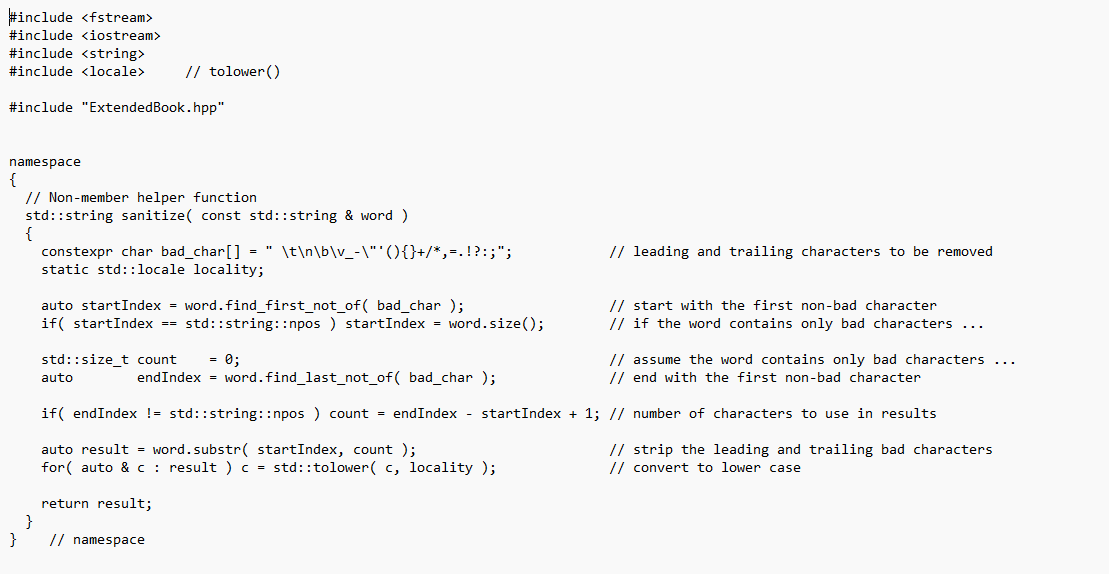 Solved Description: This project analyzes words in English | Chegg.com