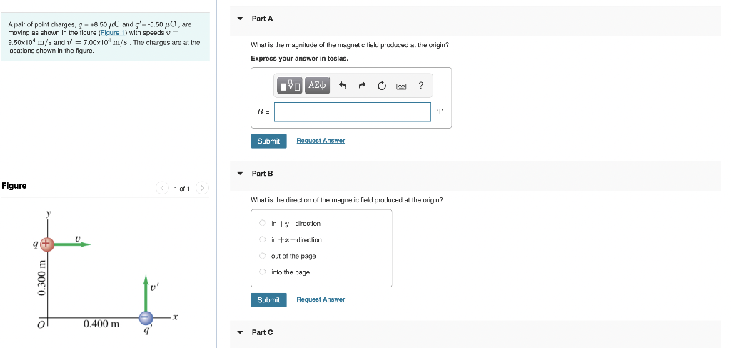 Solved A pair of point charges, q= +8.50 µC and q'= -5.50 | Chegg.com