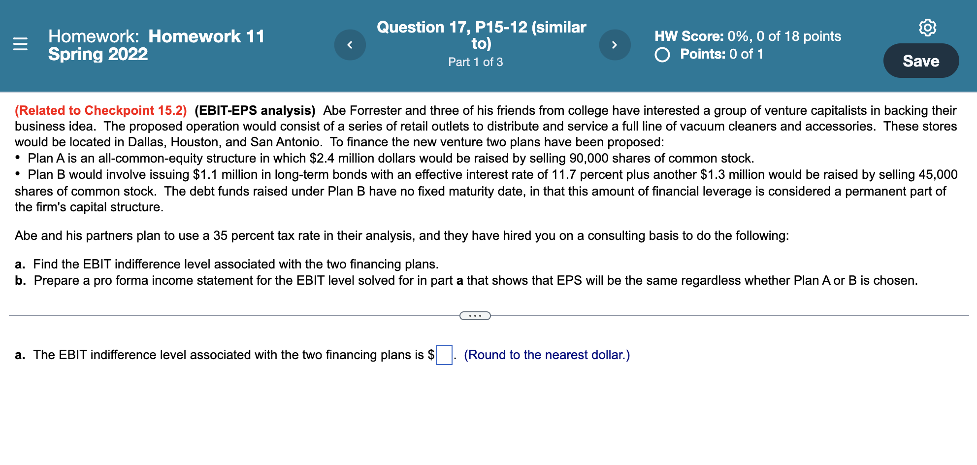Solved Homework: Homework 11 Spring 2022 Question 17, P15-12 | Chegg.com