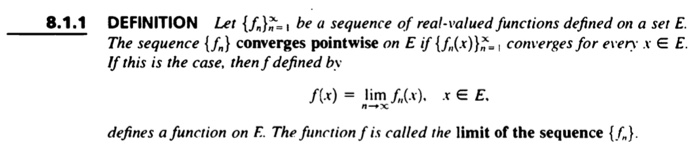 Solved 1. Find the pointwise limits of each of the following | Chegg.com