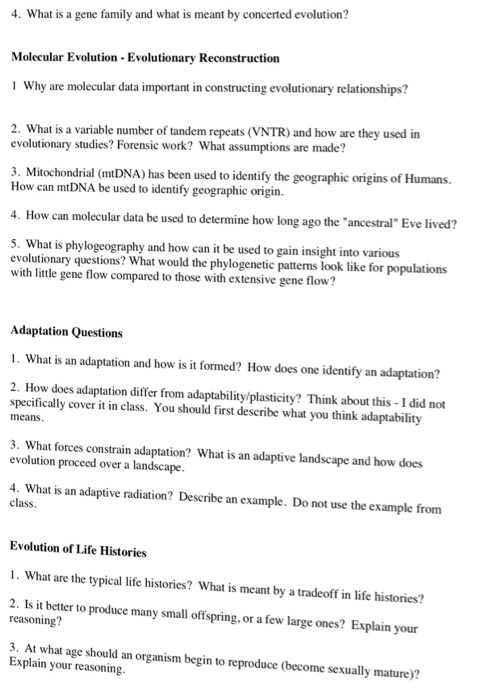 Solved 4. What is a gene family and what is meant by | Chegg.com