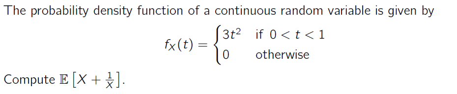 Solved The probability density function of a continuous | Chegg.com