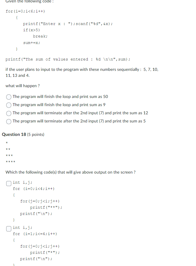 Solved If The User Plans To Input To The Program With These