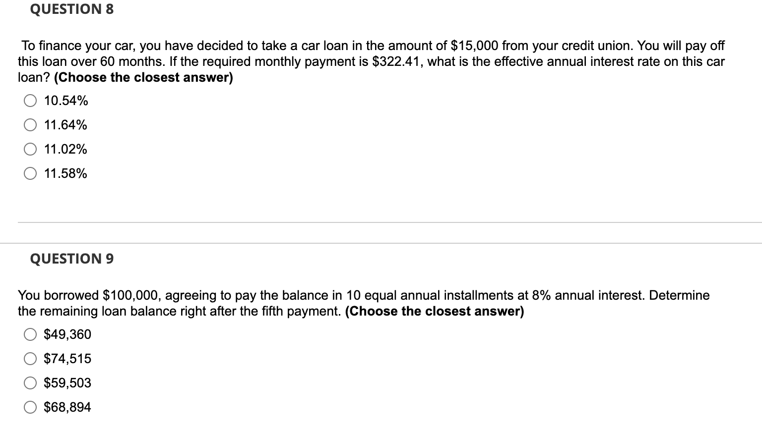Solved QUESTION 8 To finance your car, you have decided to | Chegg.com
