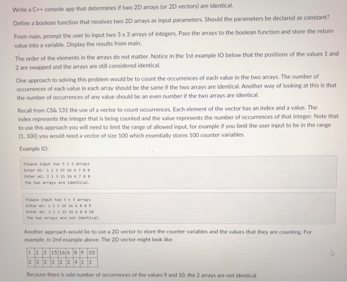 Solved Write a C++ console app that determines if two 2D | Chegg.com