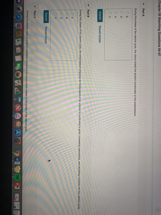 Solved Reproductive System Chapter 26 Matching Questions | Chegg.com