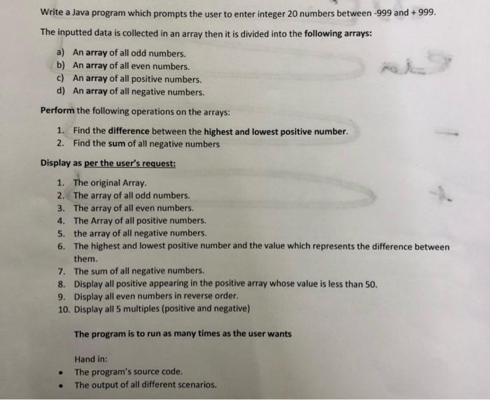 Solved Write a Java program which prompts the user to enter | Chegg.com