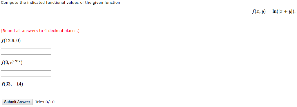 Solved Compute the indicated functional values of the given | Chegg.com
