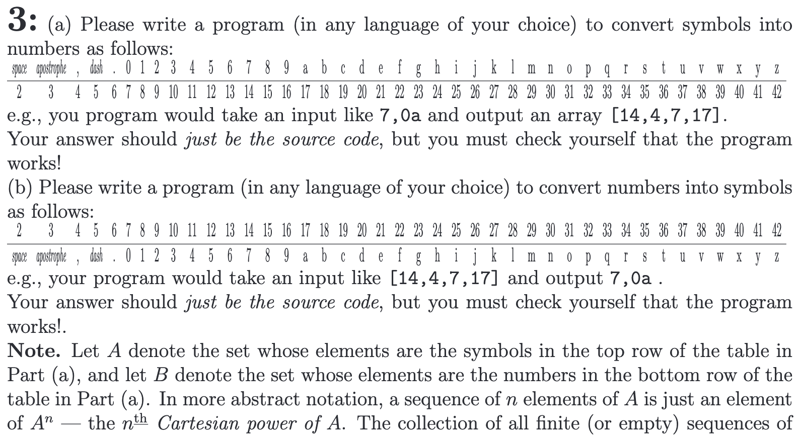 Solved 3: (a) Please write a program (in any language of | Chegg.com
