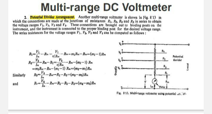Solved Multi-range DC Voltmeter 2. Potential Divider | Chegg.com