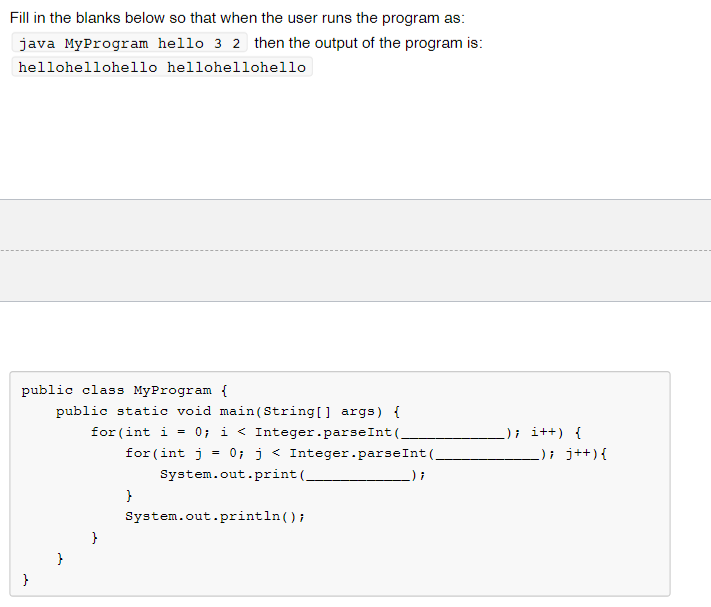 the answer is args[2], args[1], args[0] can u explain | Chegg.com