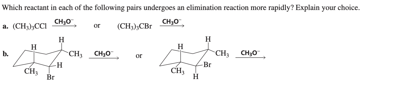 Solved Which reactant in each of the following pairs | Chegg.com