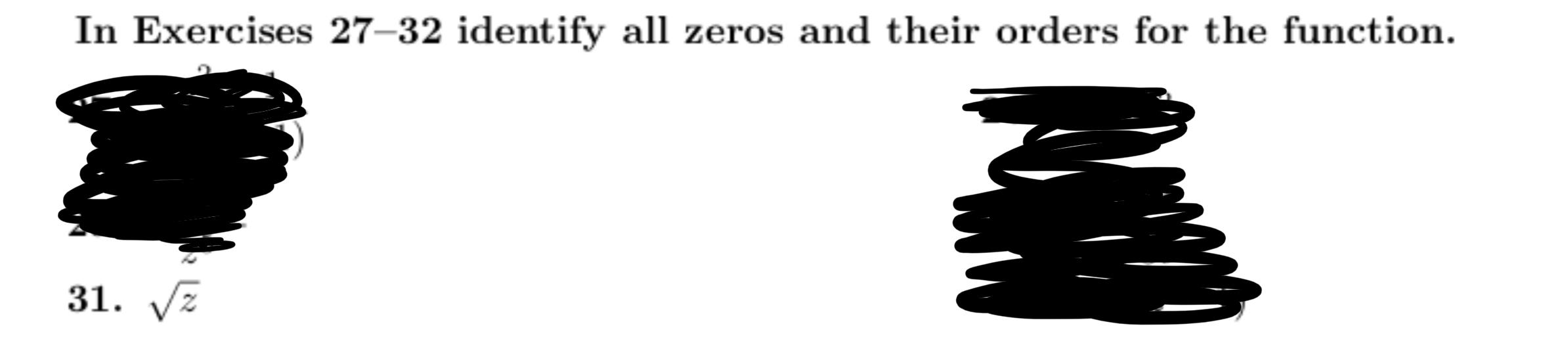 Solved In Exercises 27–32 identify all zeros and their | Chegg.com