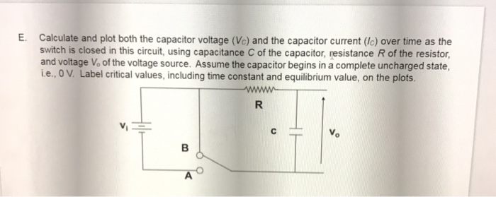 Solved Calculate and plot both the capacitor voltage (V_C) | Chegg.com