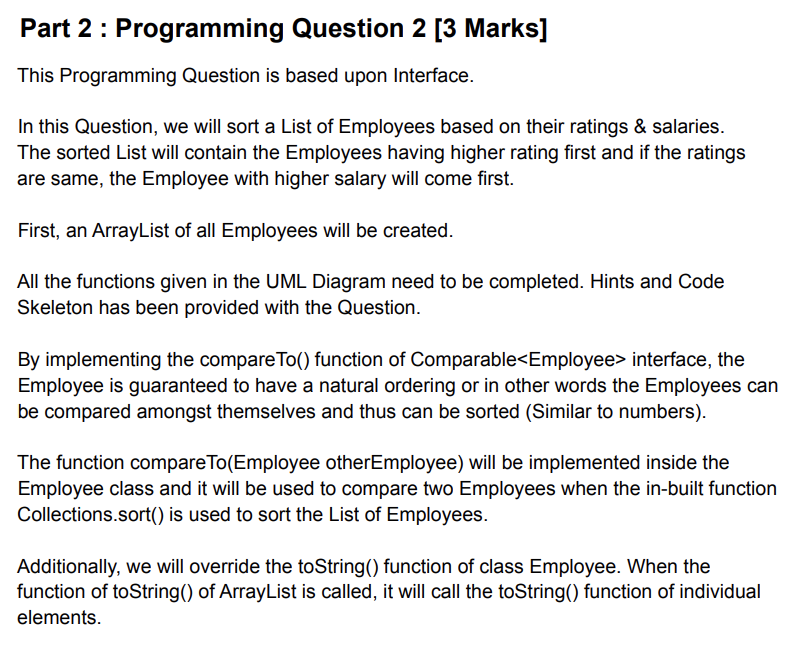 Solved Part 2 : Programming Question 2 [3 Marks] This | Chegg.com