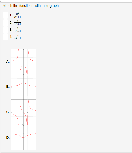 Solved Match the functions with their graphs. 1. 2. 41 3. 11 | Chegg.com