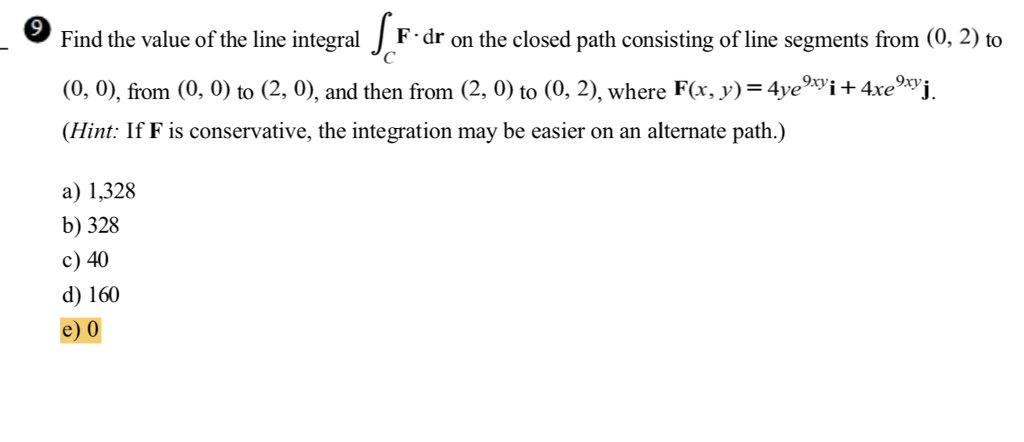 Solved Find the value of the line integral F-dr on the | Chegg.com