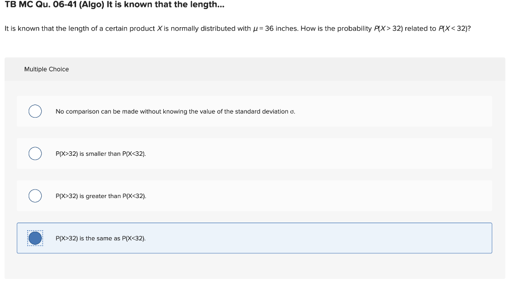 Solved TB MC Qu. 06-41 (Algo) It is known that the length... | Chegg.com