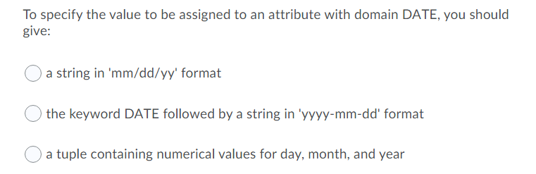Solved To specify the value to be assigned to an attribute | Chegg.com
