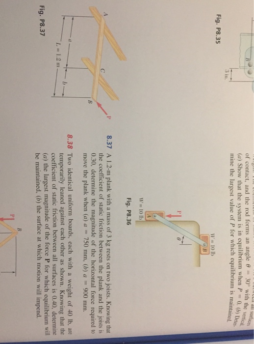 Solved A 1.2-m plank with a mass of 3 kg rests on two | Chegg.com