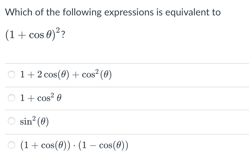 Solved Which of the following expressions is equivalent | Chegg.com