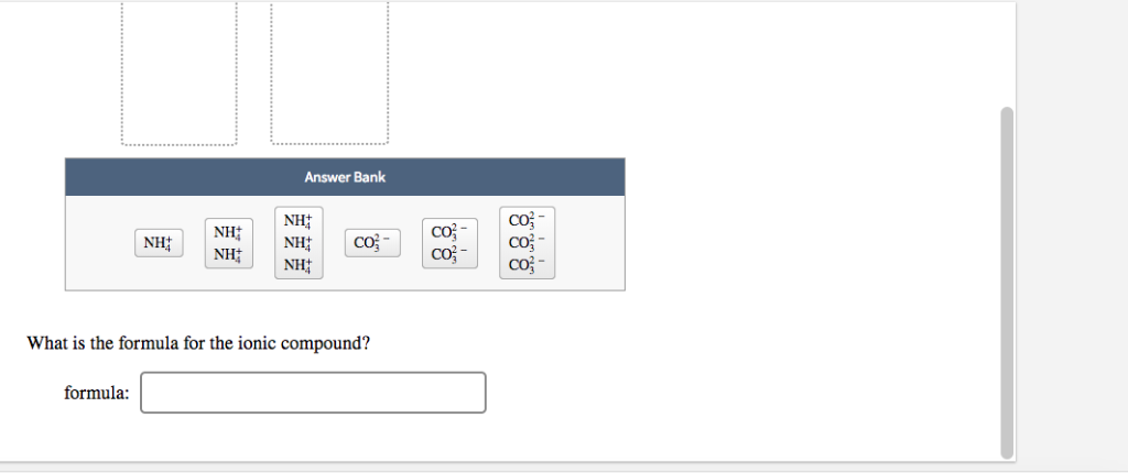 Solved Question 4 of 6> Determine the number of NH4 and COz | Chegg.com