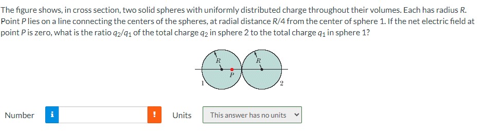 Solved The figure shows, in cross section, two solid spheres | Chegg.com