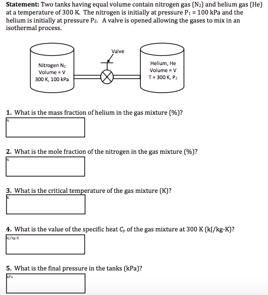 Solved Statement: Two tanks having equal volume contain | Chegg.com