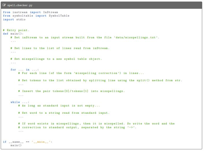 Exercise 1. (Spell Checker) Write a program | Chegg.com