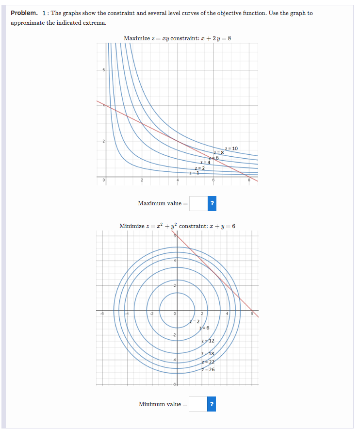 Solved Problem. 1: The graphs show the constraint and | Chegg.com
