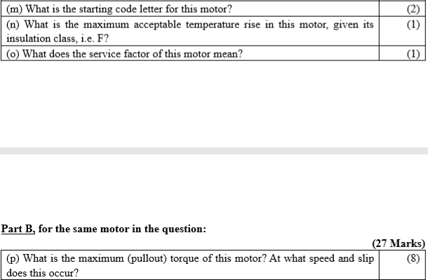Solved Question: Fundamentals of the Induction Motor, and, | Chegg.com
