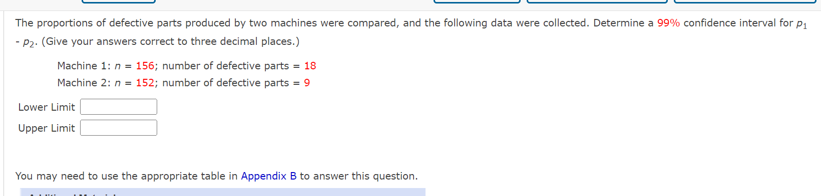 Solved The proportions of defective parts produced by two | Chegg.com