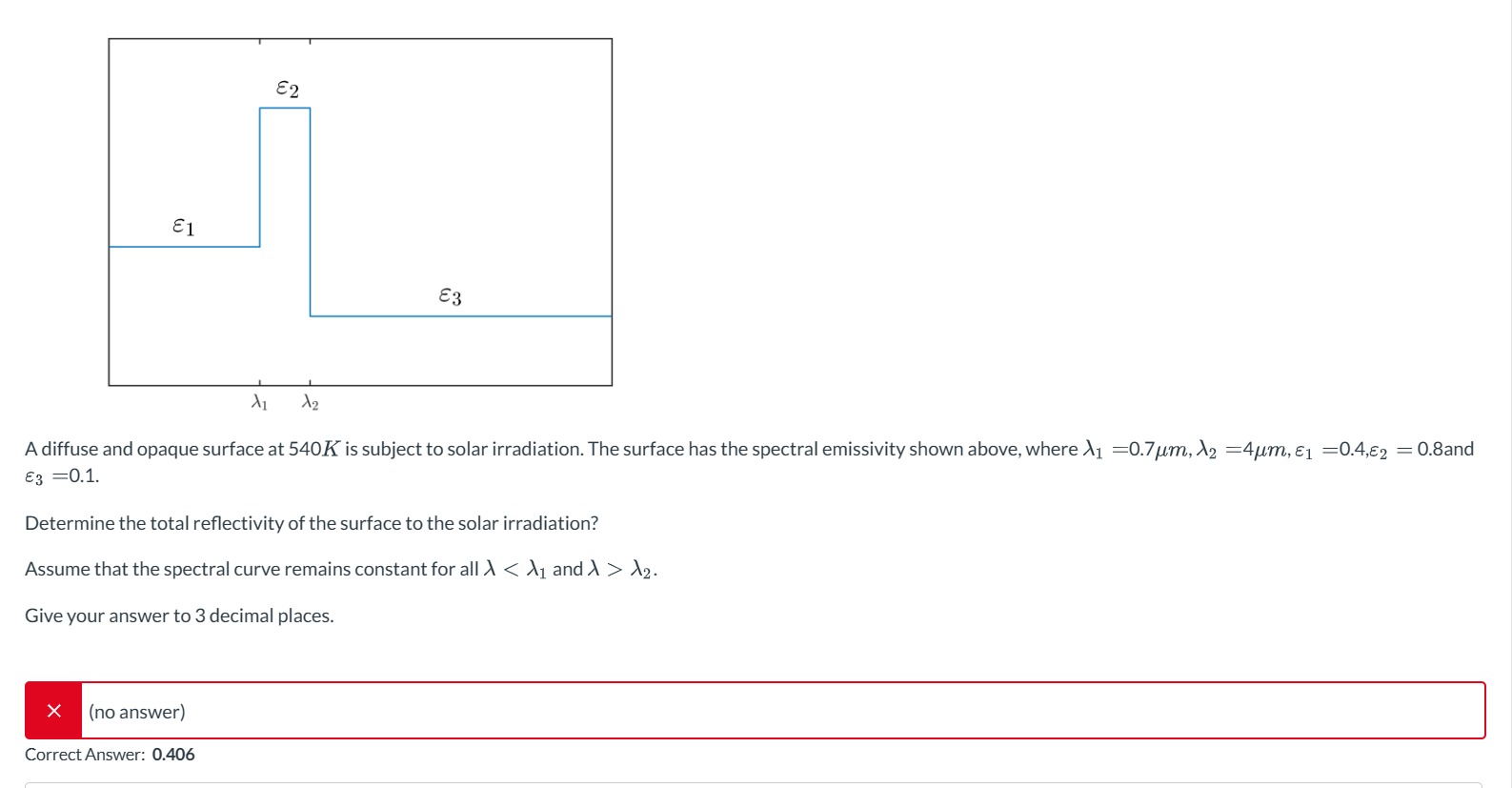 Solved A diffuse and opaque surface at 540 K is subject to | Chegg.com