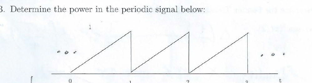 Solved 3. Determine the power in the periodic signal below: | Chegg.com