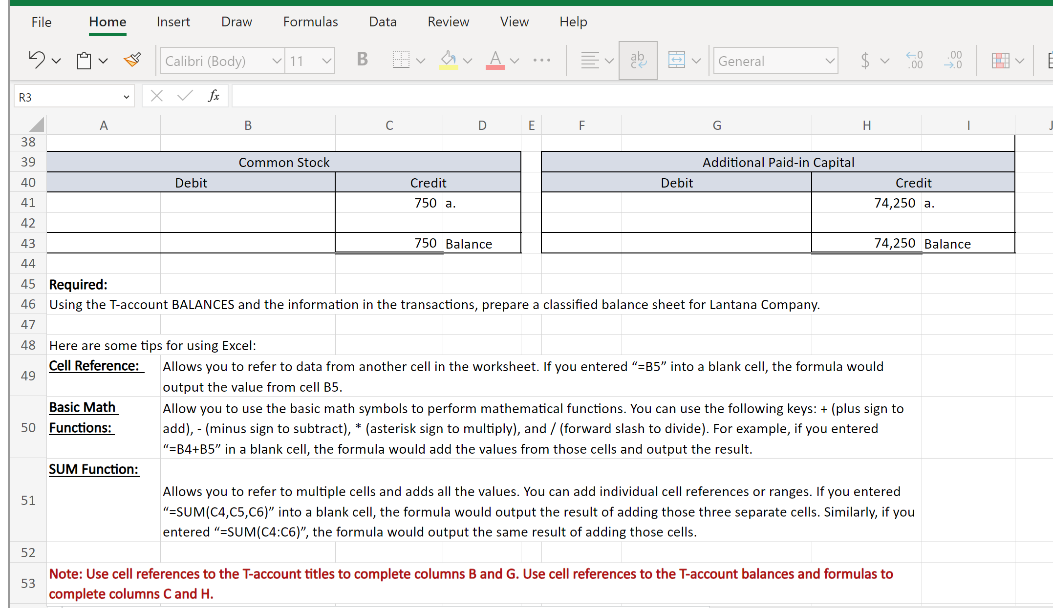 Solved File Home Insert Draw Formulas Data Review View Help | Chegg.com