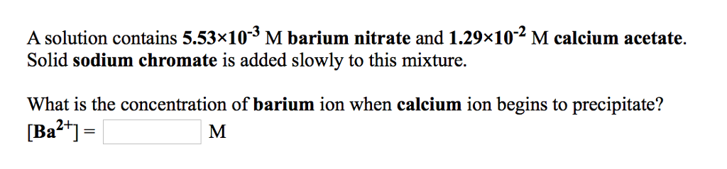 Solved A solution contains 5.53x10-3 M barium nitrate and | Chegg.com