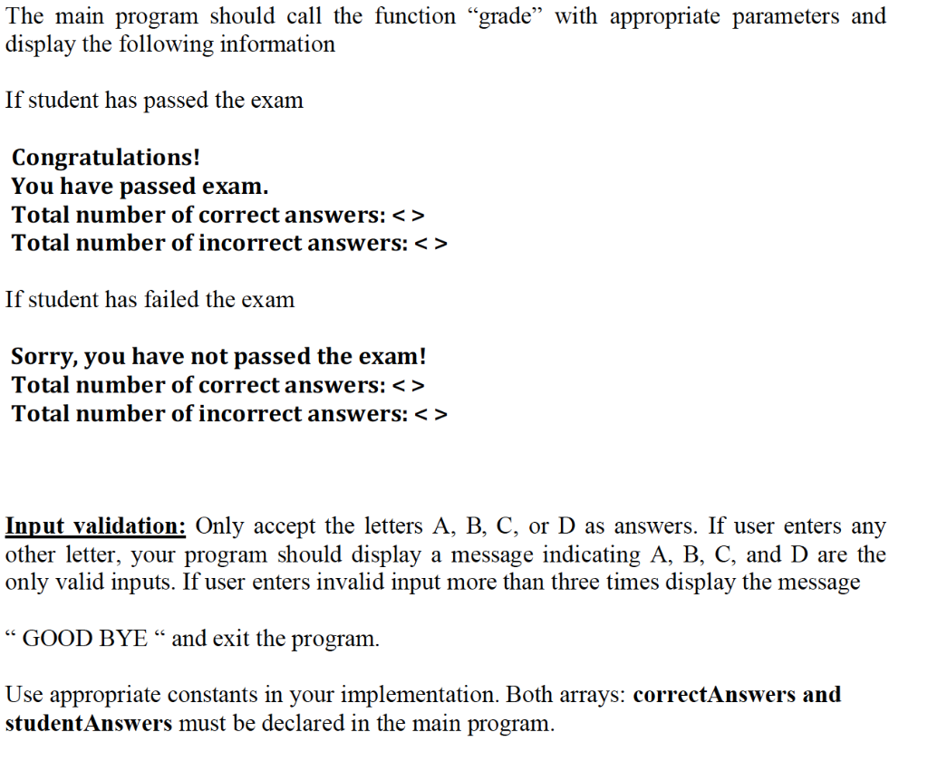 2. [14 Points] Driver's License Exam Grader System | Chegg.com