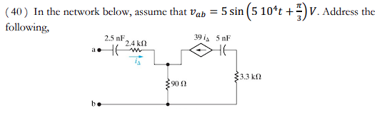 Solved a. Construct the frequency-domain equivalent | Chegg.com
