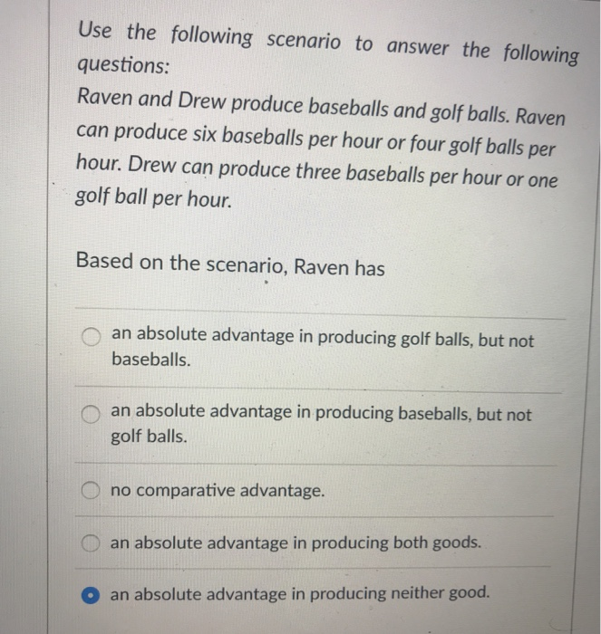 Solved Use the following scenario to answer the following | Chegg.com