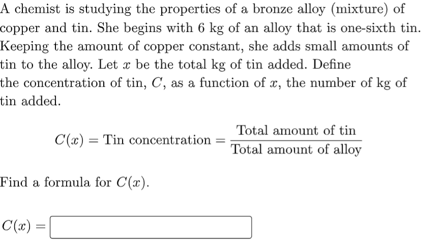 Solved A chemist is studying the properties of a bronze | Chegg.com