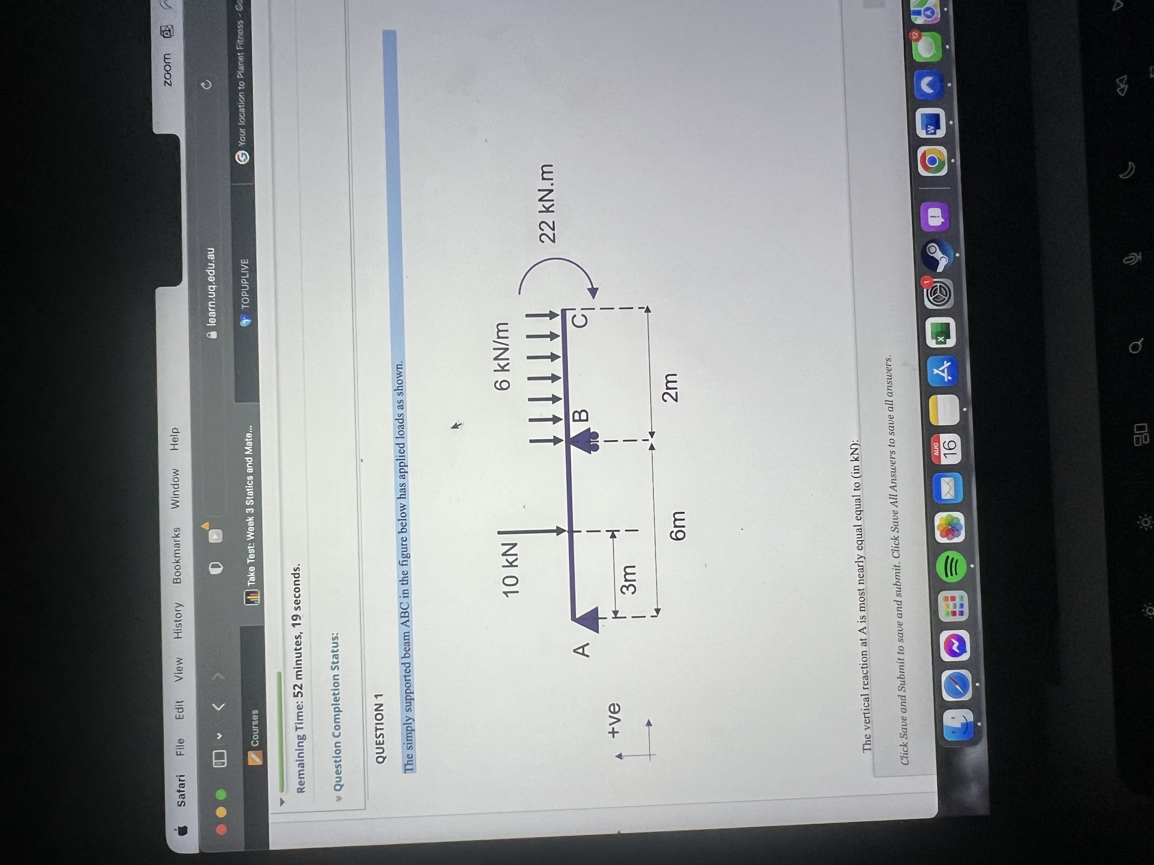 [Solved]: The simply supported beam ABC in the figure below