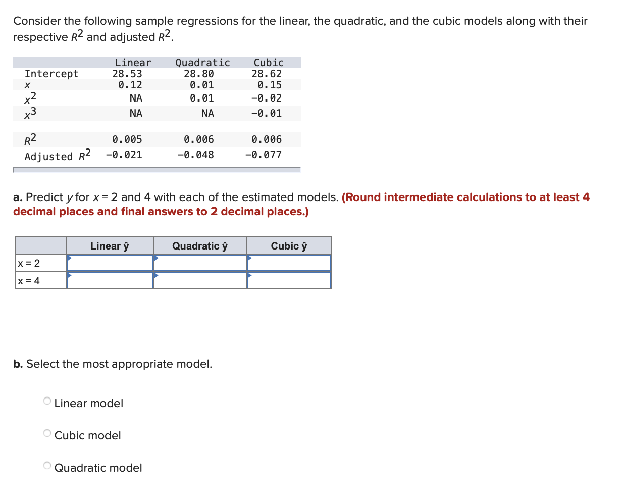 Solved Consider the following sample regressions for the | Chegg.com