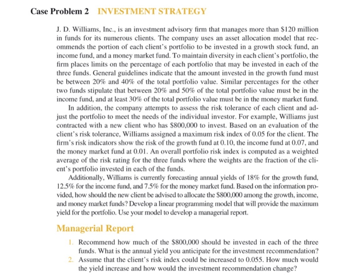 Solved Ask a question to solve a problem about the case | Chegg.com
