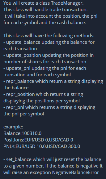 Solved In python fill in code: class Side: BUY = 1 | Chegg.com