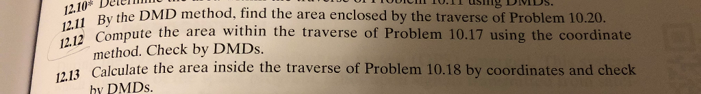Solved 12.10* Delerm -By the DMD method, find the area | Chegg.com